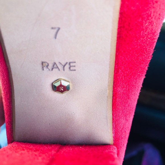 RAYE | Shoes | Raye Gwen Heel Ruby Red Swede Shoes | Poshmark